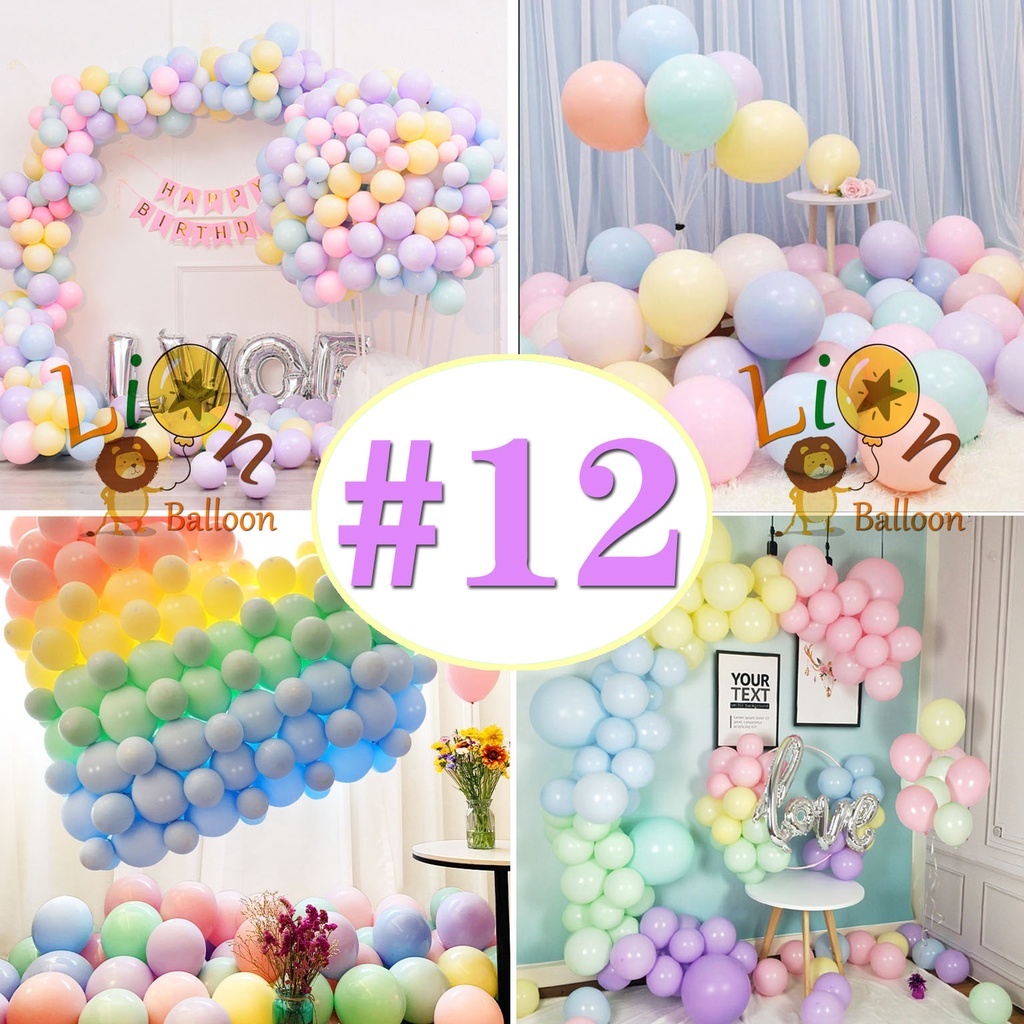 12inch Macaroon Candy Color Pastel Color Balloons 100pcs/pack 25pcs ...