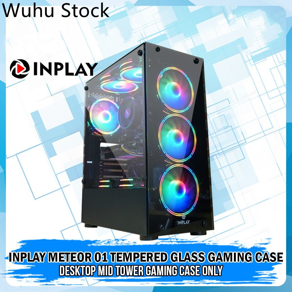 COD Inplay Meteor 01 Tempered Glass Desktop case Gaming Case computer ...