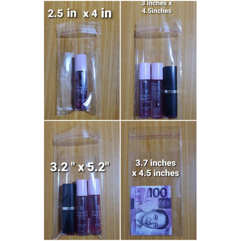 Small sizes opp plastic with self adhesive 100pcs | Shopee Philippines