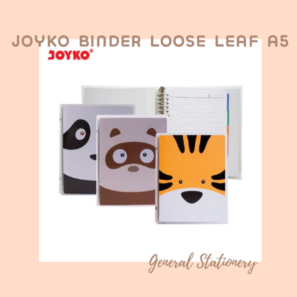 Joyko Binder Book A5 / Binder Loose Leaf A5 / Joyko Animal Binder Book ...