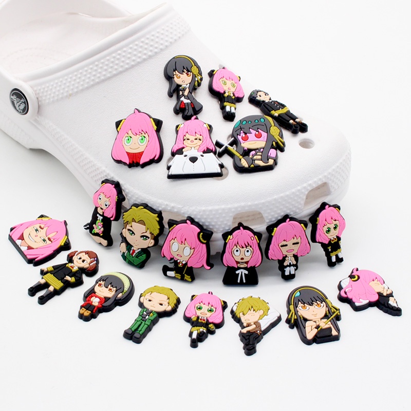 Cute Spy family Jibbitz Cartoon anime character shoe charms Crocs Pin ...