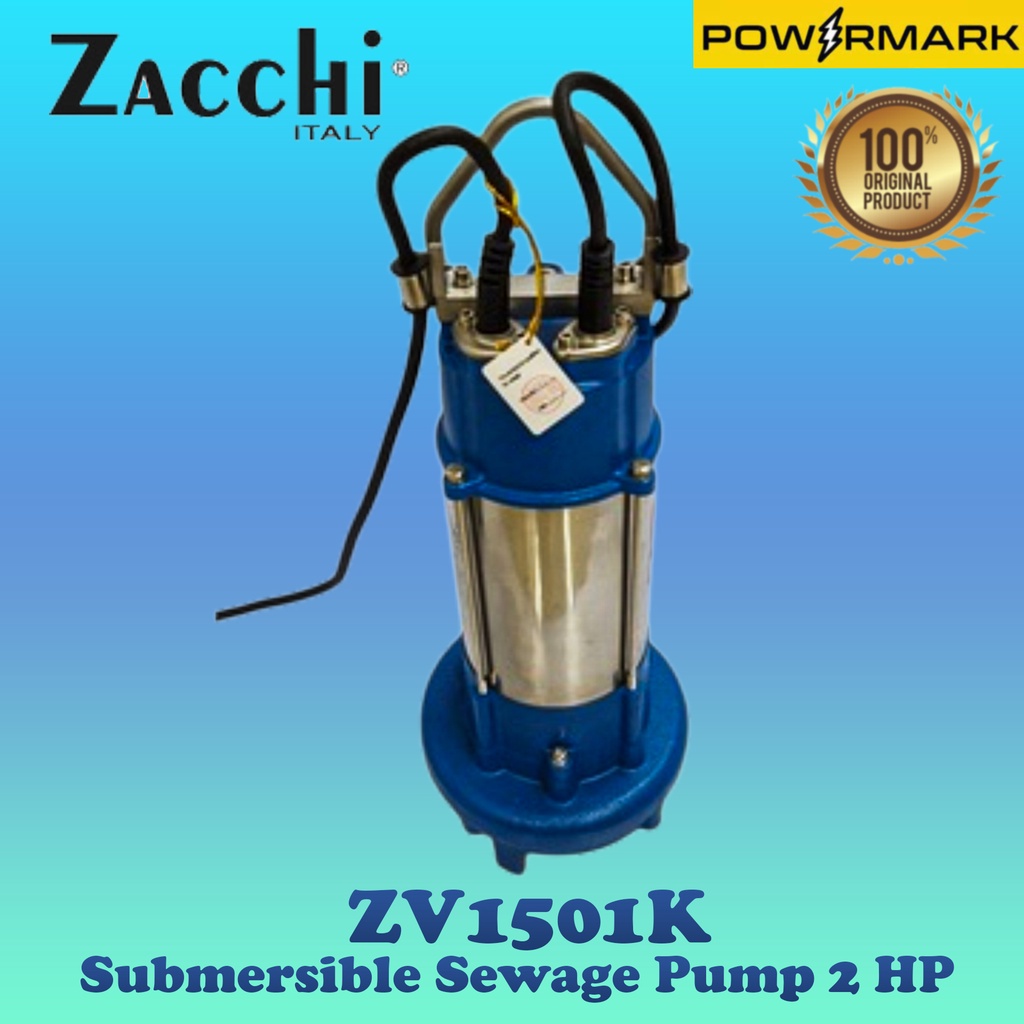 ZACCHI ITALY ZV1501K Submersible Sewage Pump 2 HP [POWERMARK | ZWP ...