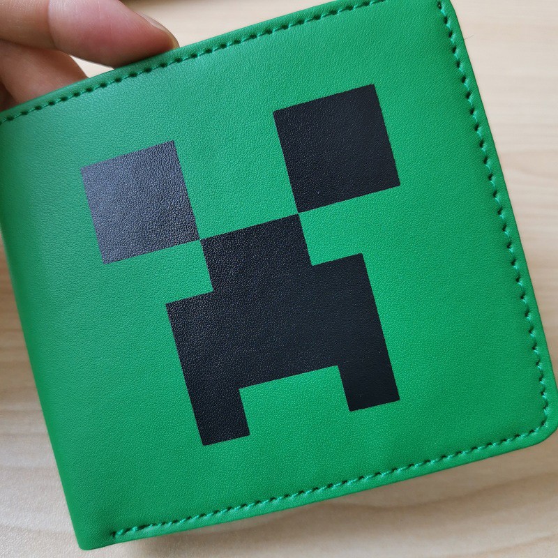 Game Minecraft PU Leather Short Men Kids Wallet Purse Bag Steve Creeper ...