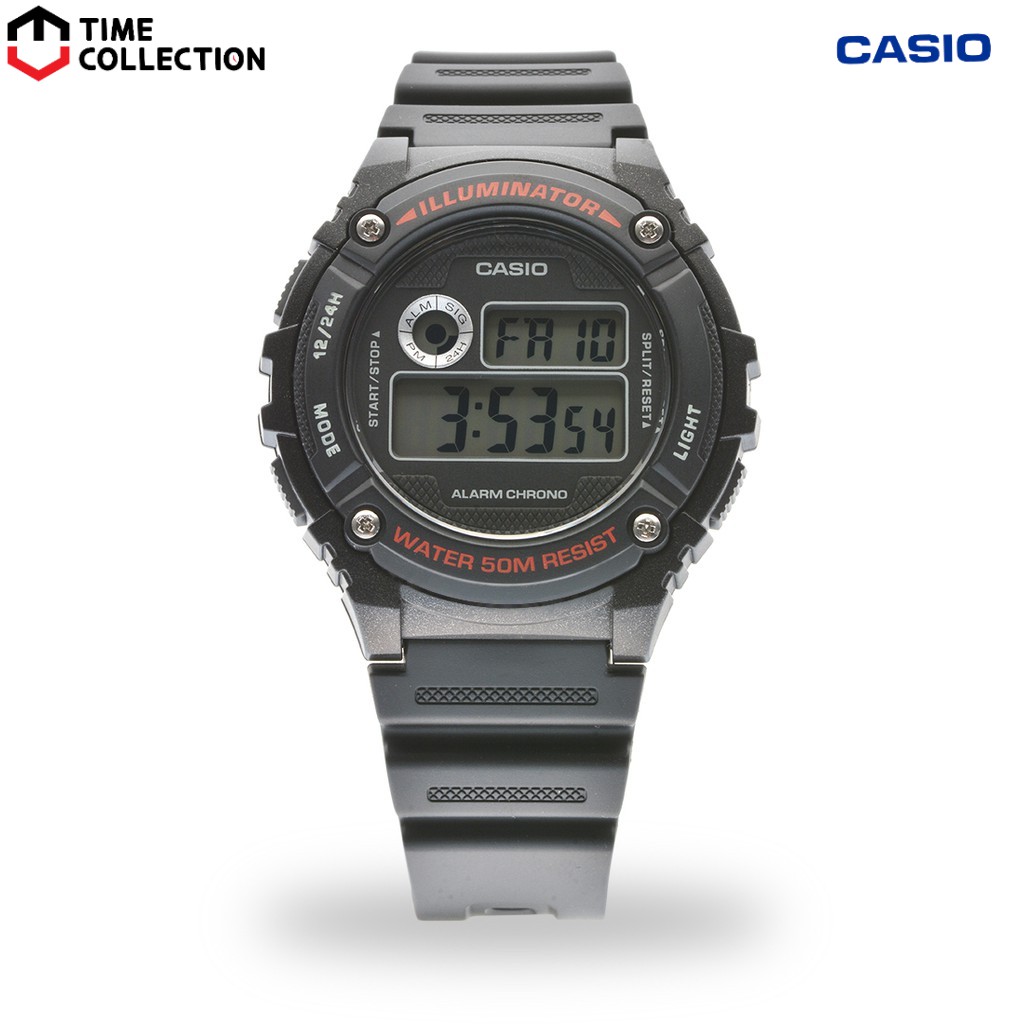 Casio W-216H-1A Digital Rubber Strap Watch | Shopee Philippines
