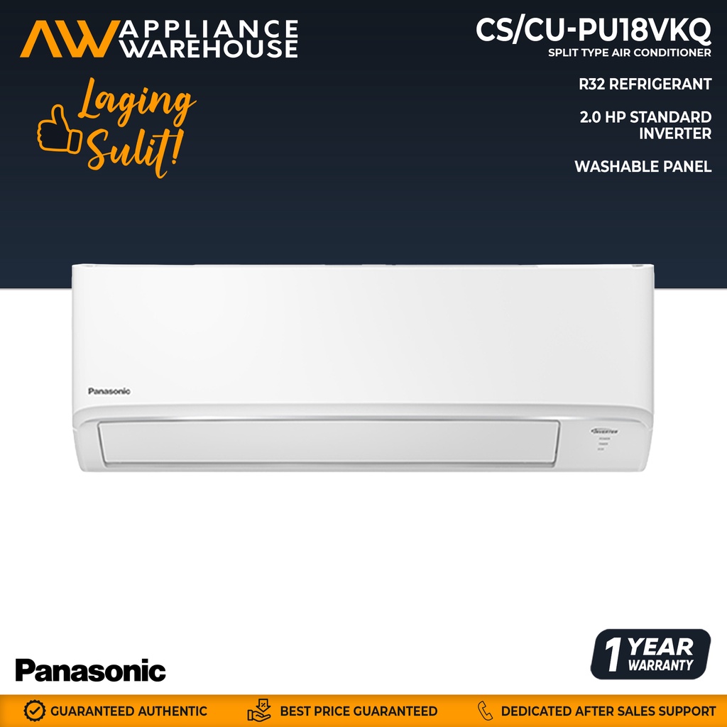 Panasonic CS/CU-PU18VKQ Standard 2.0 HP Basic Inverter Split Type ...