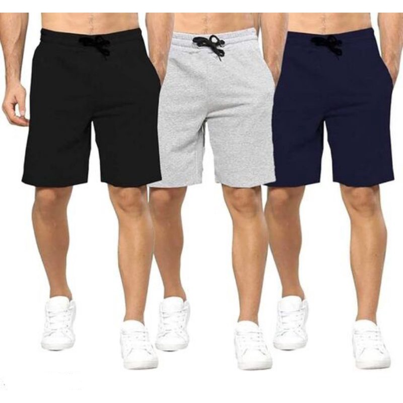 Adult Men Sweat Short Plain Perfect for Beach/Jogging/Walking/Daily ...
