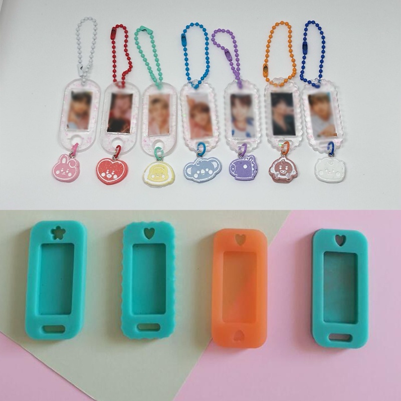 SIY Crystal Label Tag Silicone Mould Hanging Listed Epoxy Mold Keychain ...