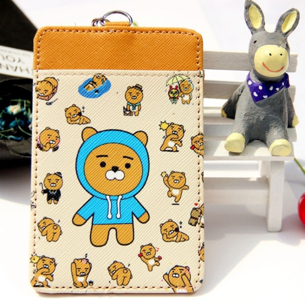 Kakao Friends Ryan Bear Ezlink Card Holder with Keyring | Shopee ...