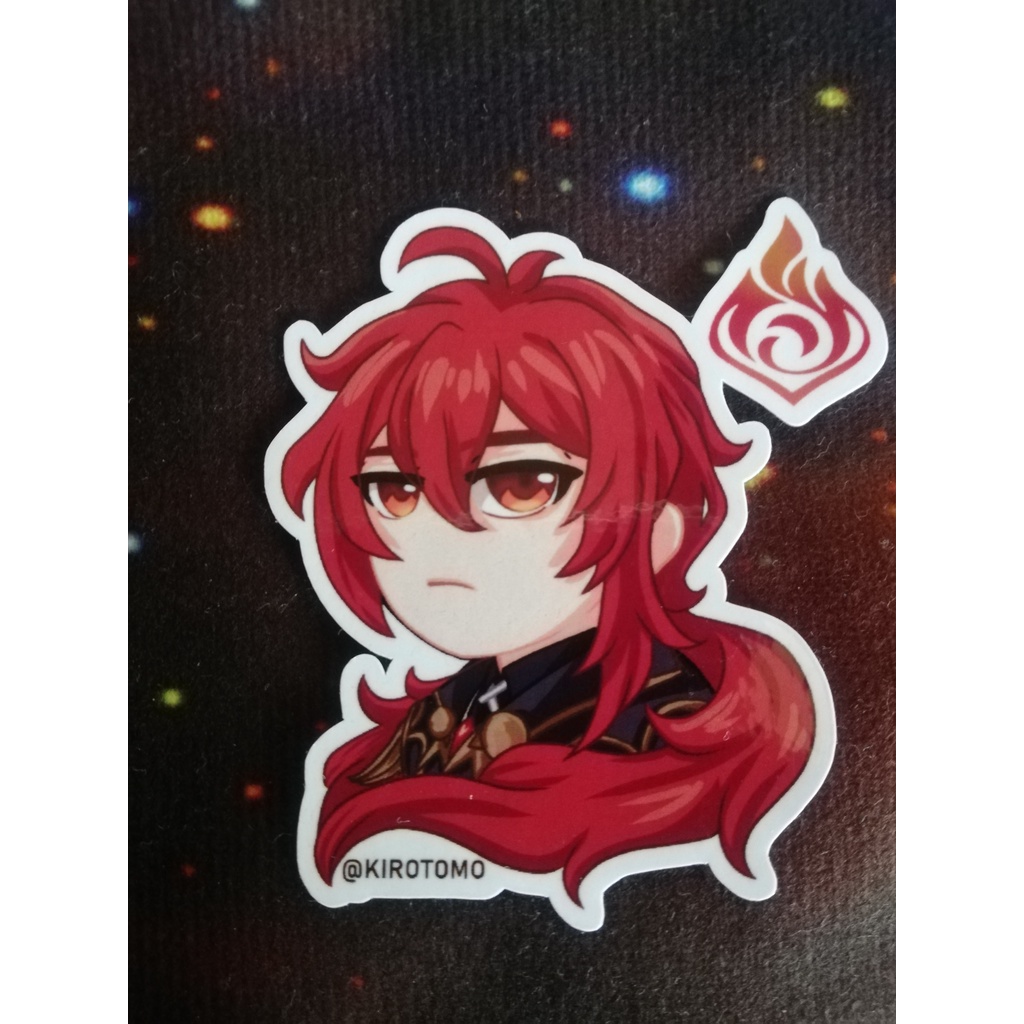 Sticker Genshin Impact / Fanart / Zhongli, Child, Diluc, Kaeya, Klee ...