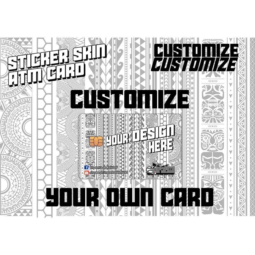 Customize Skin Card Sticker Vinyl Debit/ATM/beep card sticker skin ...
