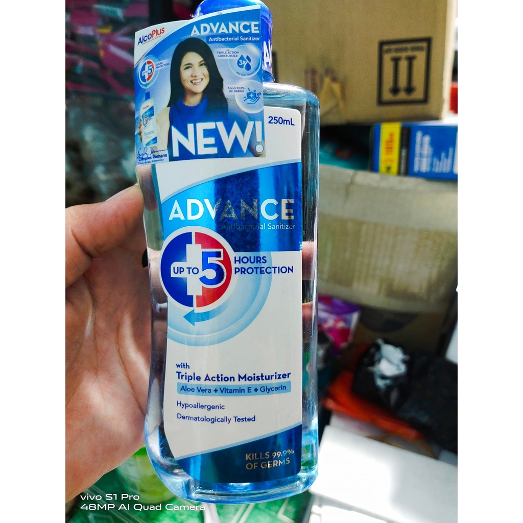 AlcoPlus Advance Antibacterial Sanitizer 250ml-500ml | Shopee Philippines