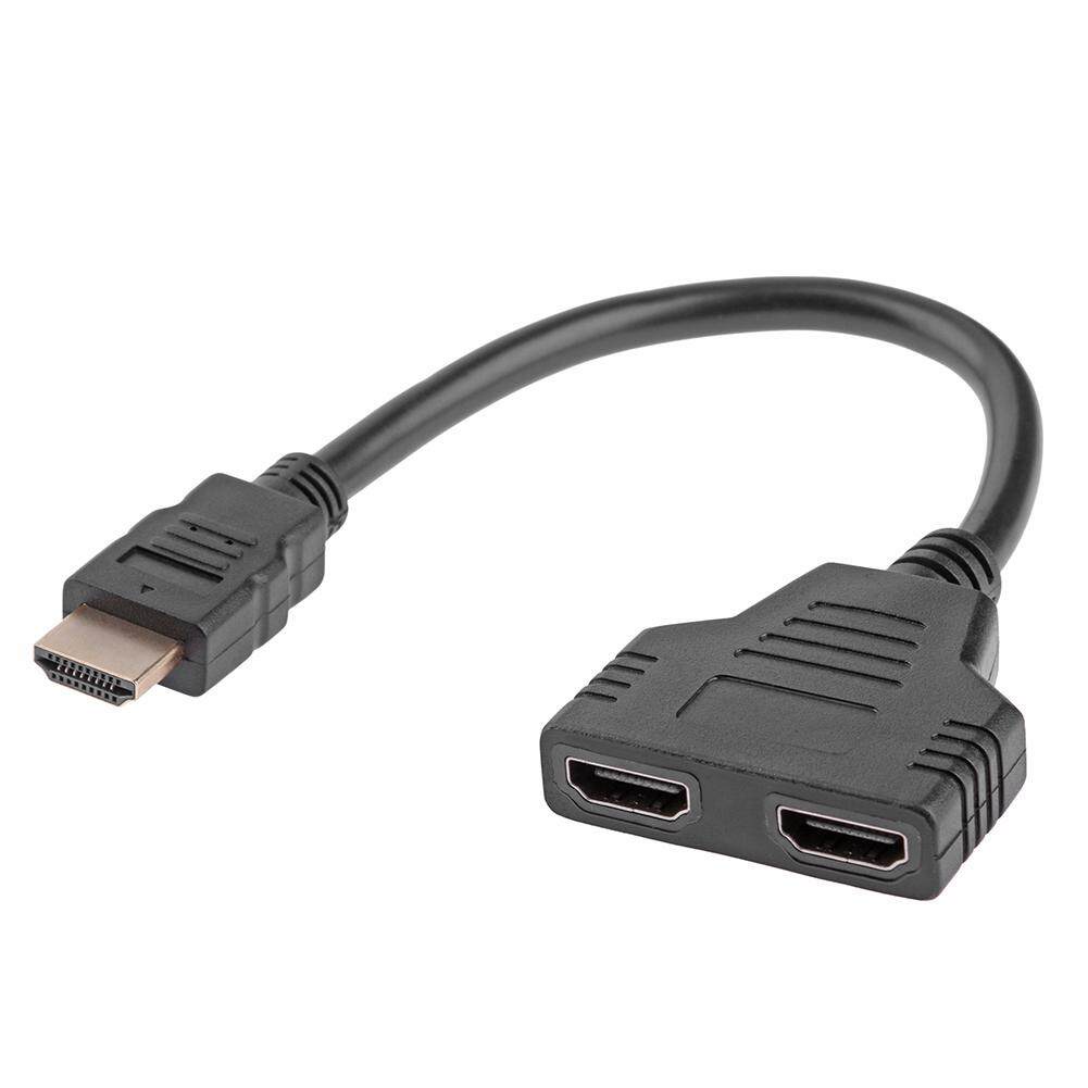 HDMI Splitter 1 in 2 Out HDMI Male to Dual HDMI Female 1 to 2 Way ...