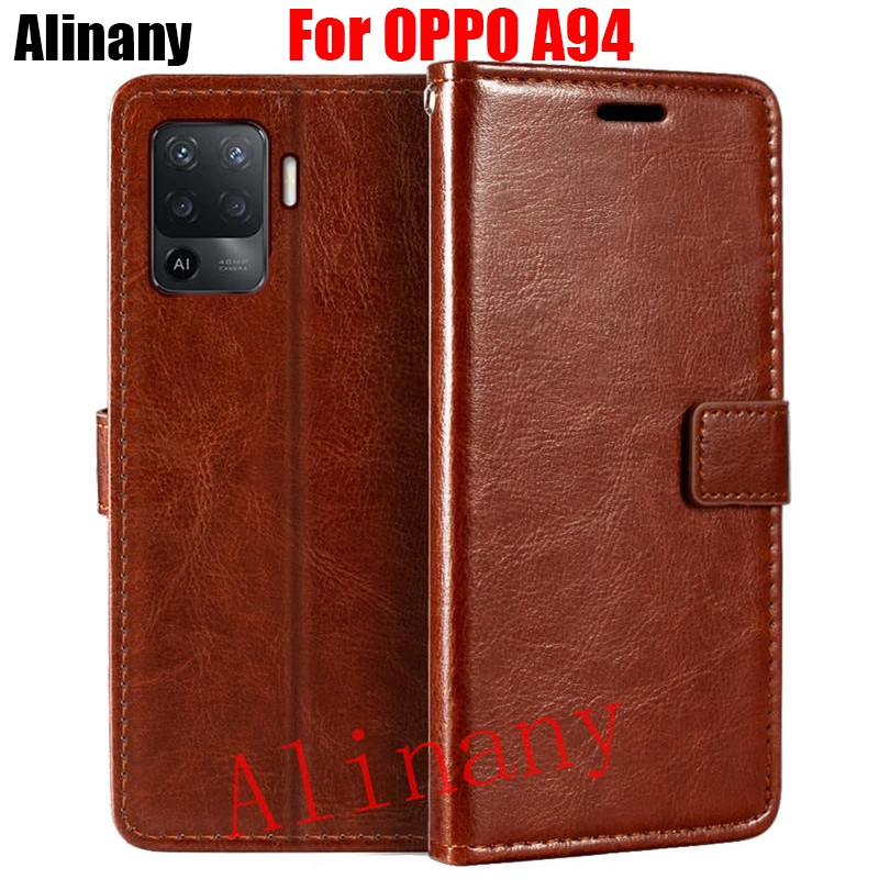 Oppo A94 Case PU Leather Wallet Flip Phone Case Oppo A94 2021 OppoA94 ...