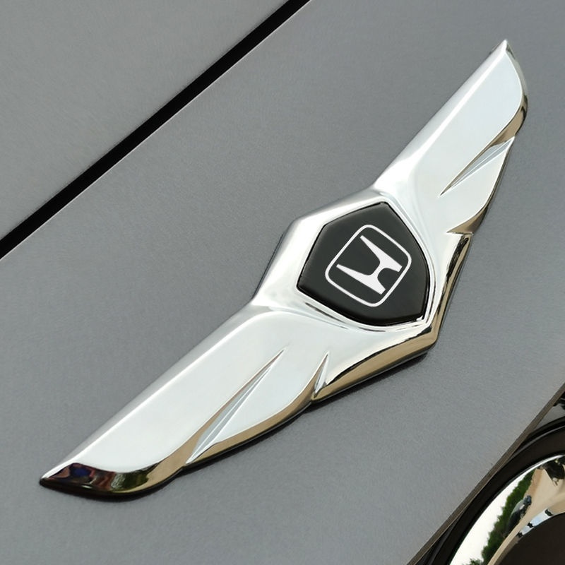 For Honda Car Front Hood Bonnet Metal Decoration Logo Angel Wings ...