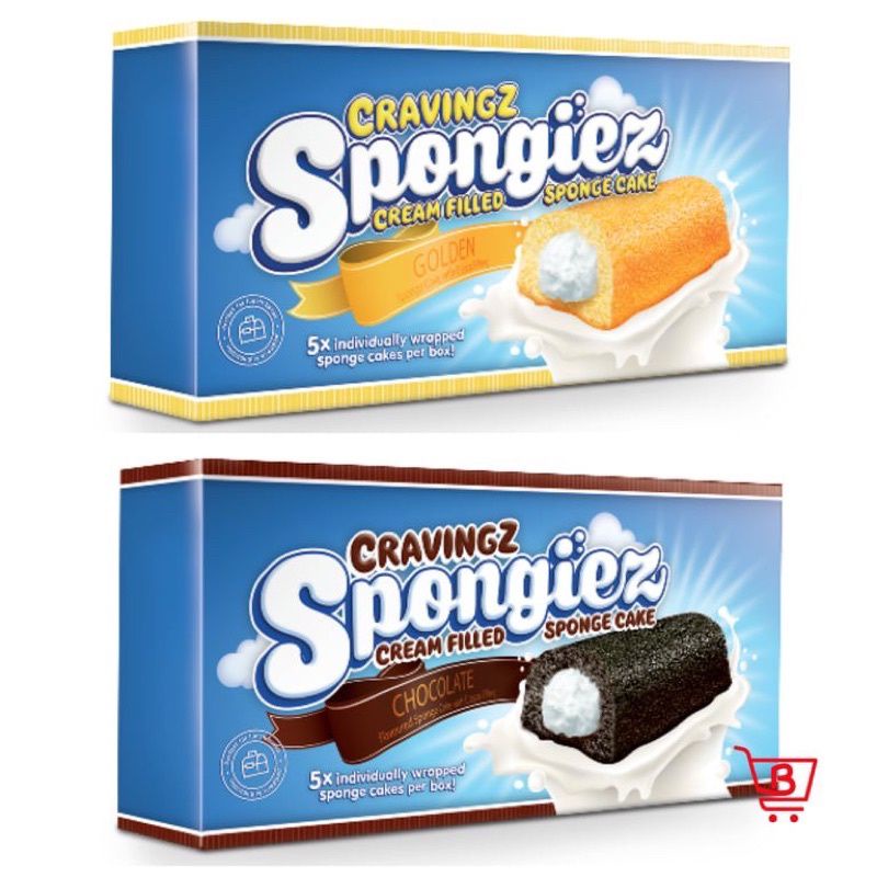 Spongiez Cream Filled Sponge Cake 225g | Shopee Philippines