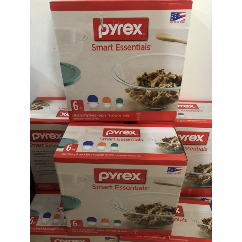 Pyrex 6pc Smart Essentials Mixing Bowl Set with Lids | Shopee Philippines