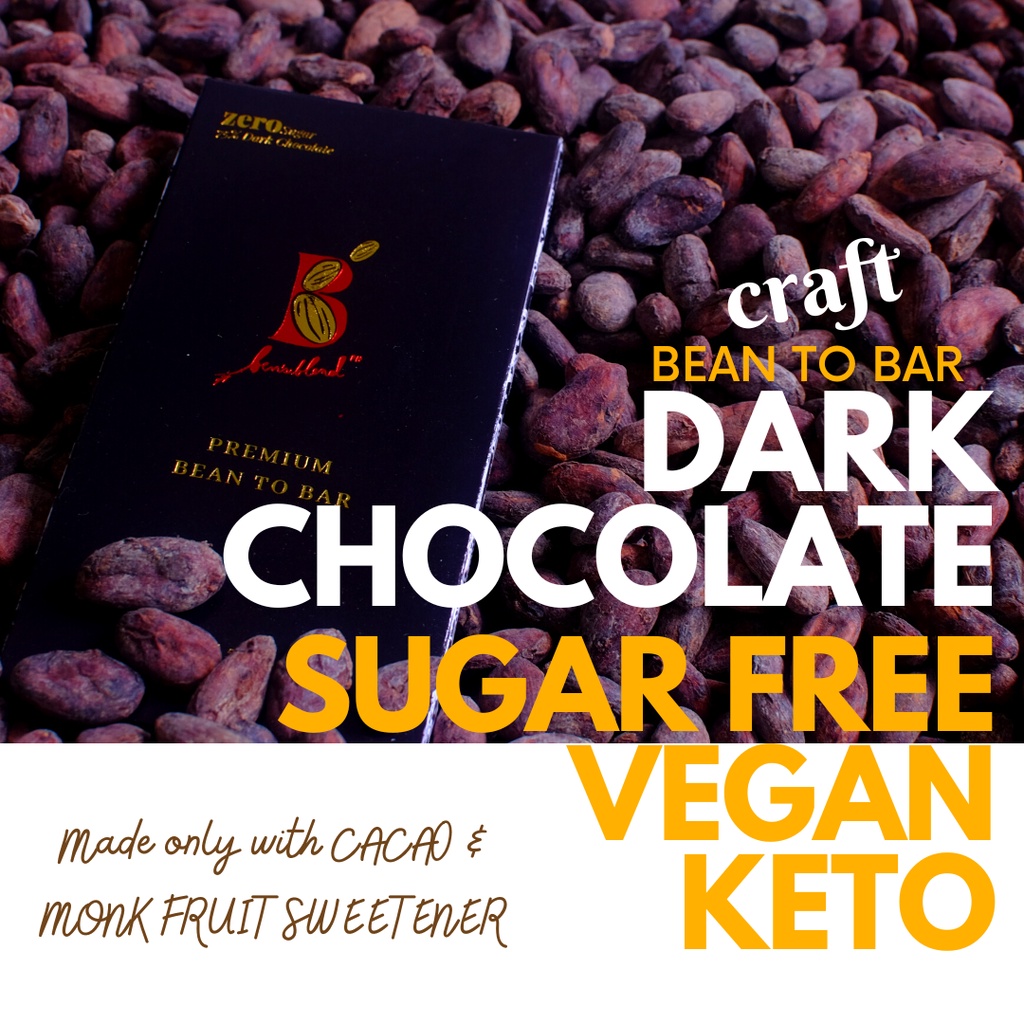 Healthy KETO Sugar Free Vegan Craft 75% Dark Chocolate 50g Zero Sugar | Shopee Philippines