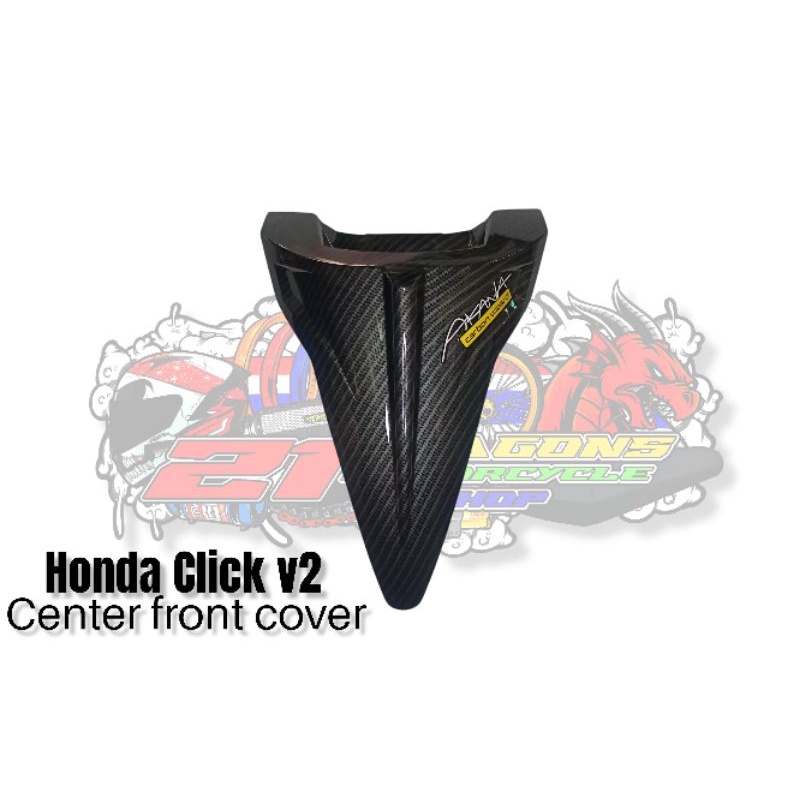 Honda Click v2 125 & 150i center front "V" cover carbon | Shopee ...