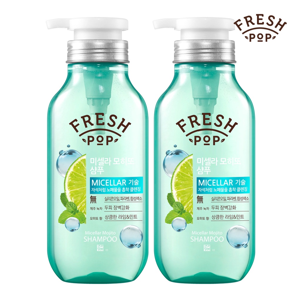 FRESHPOP Deep Cleansing Mojito Shampoo 500ml+500ml_(package) | Shopee ...