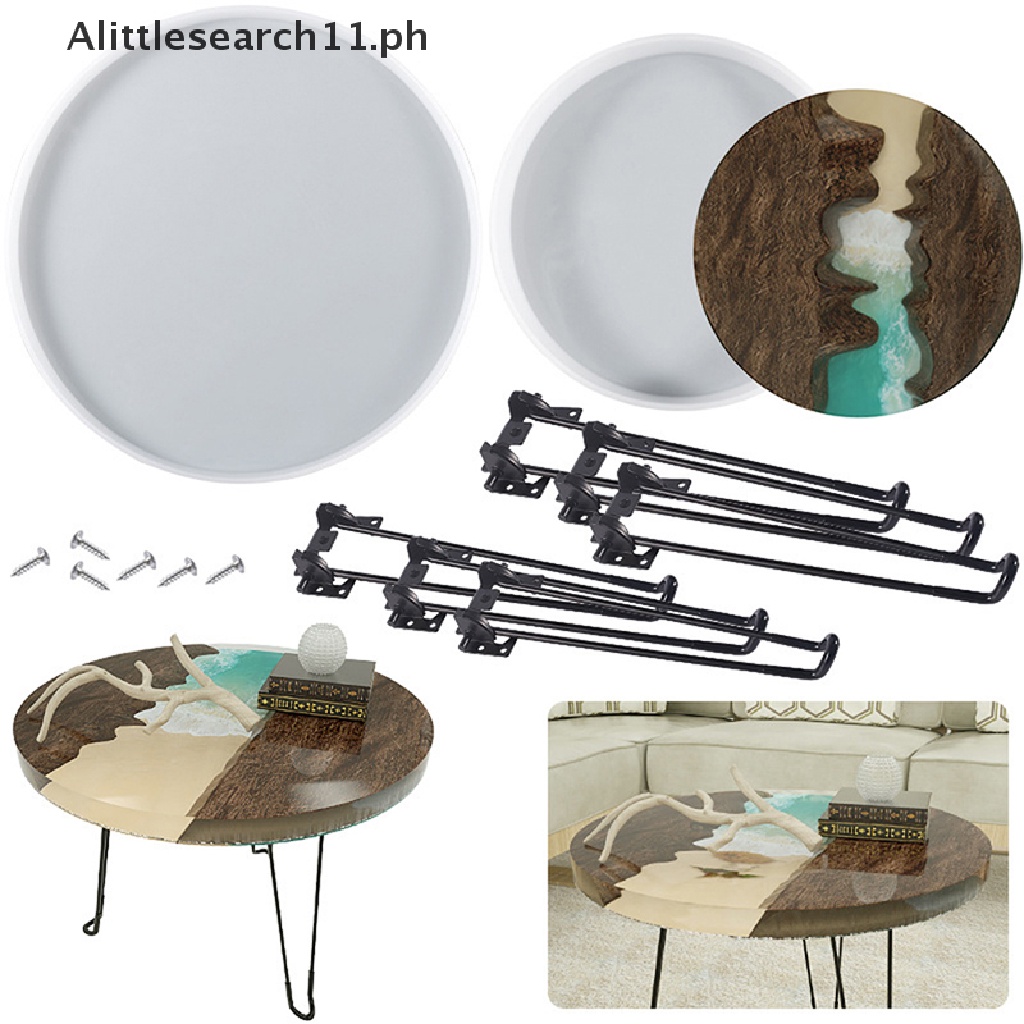 ASEARCH Large Round Ornament River Table Making Silicone Mold DIY Epoxy ...