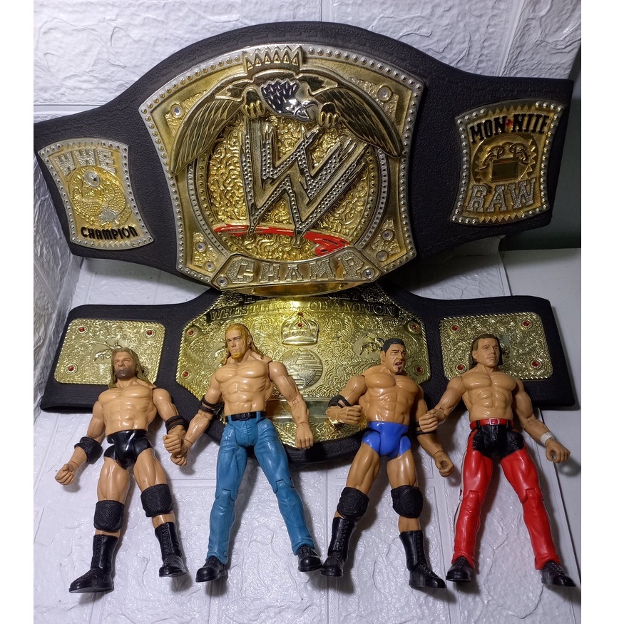 JAKKS PACIFIC WWE CHAMPIONSHIP BELT AND FIGURES LOOSE SET | Shopee ...