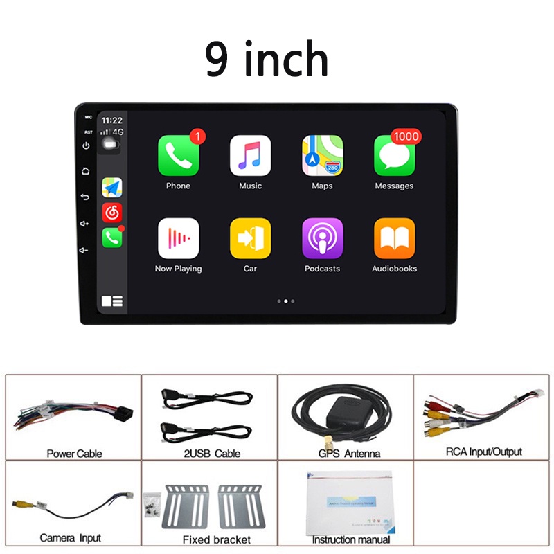 (4GB+32GB) 9"/10" Android 12 Car Stereo 2din with Apple Carplay WiFi ...