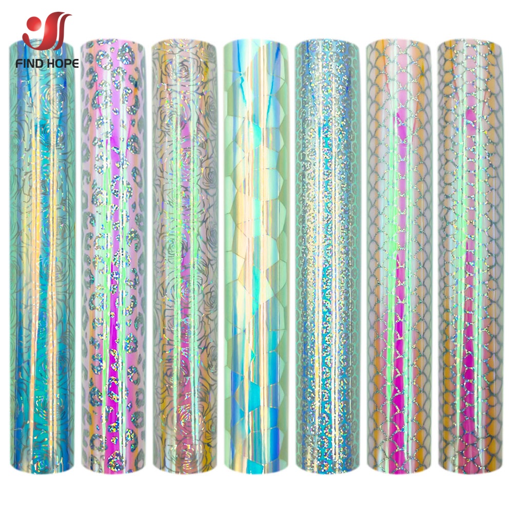 9 Assorted Colors Iridescent Craft Vinyl Permanent Adhesive Vinyl Sheet ...