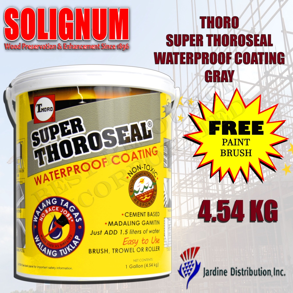Jardine Thoro Super Thoroseal Gray 4.54kg Waterproof Coatings | Free ...