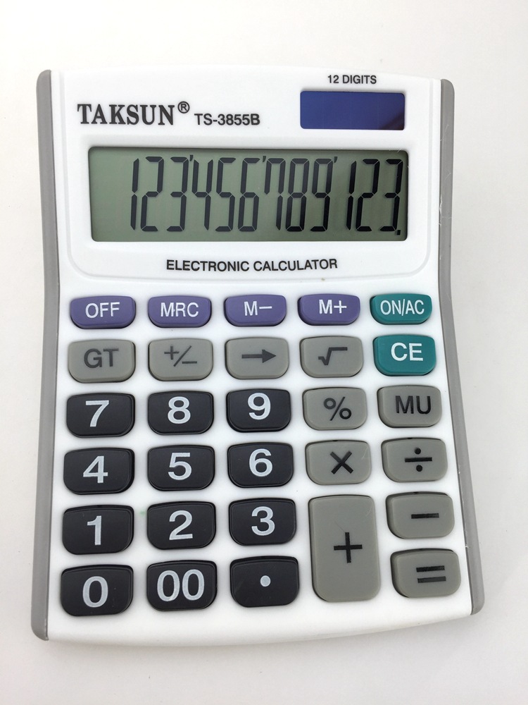 Taksun Ts-3855b Calculator 8-digit Electronic With Dual Way Power 