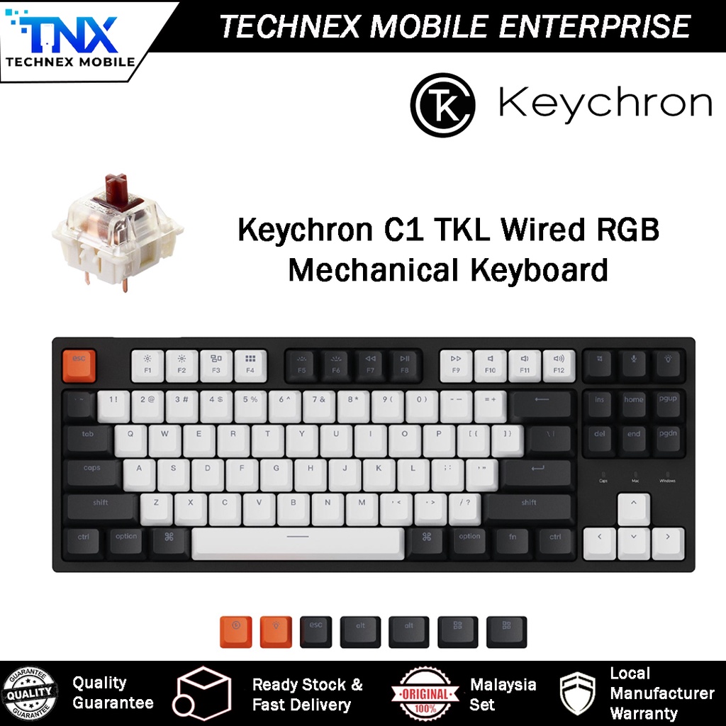 Keychron C1 TKL Wired RGB Mechanical Keyboard | Shopee Philippines