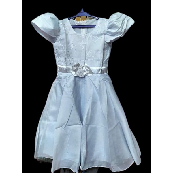 WHITE DRESS-GEENA CLOTH (FOR COMMUNION) | Shopee Philippines