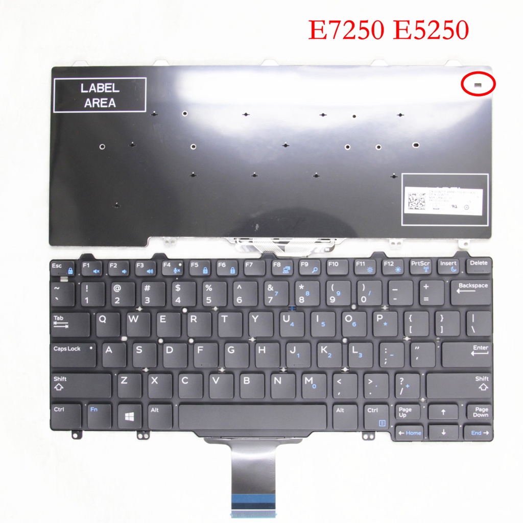New US For DELL Latitude E7250 E5250 E5270 E7270 QWERTY Layout Backlit ...