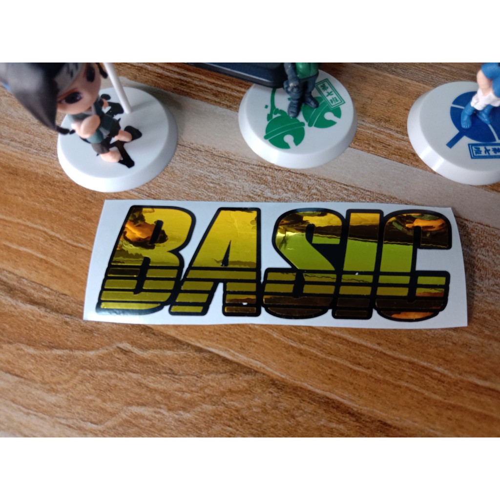 Sticker Decal BASIC Gold 1pc. | Shopee Philippines