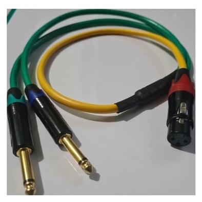 XLR Female to 2 PL 55 mono Y type Heavy Duty Audio Cable | Shopee ...