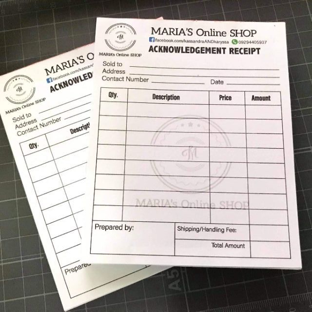 Personalized Receipts | Shopee Philippines