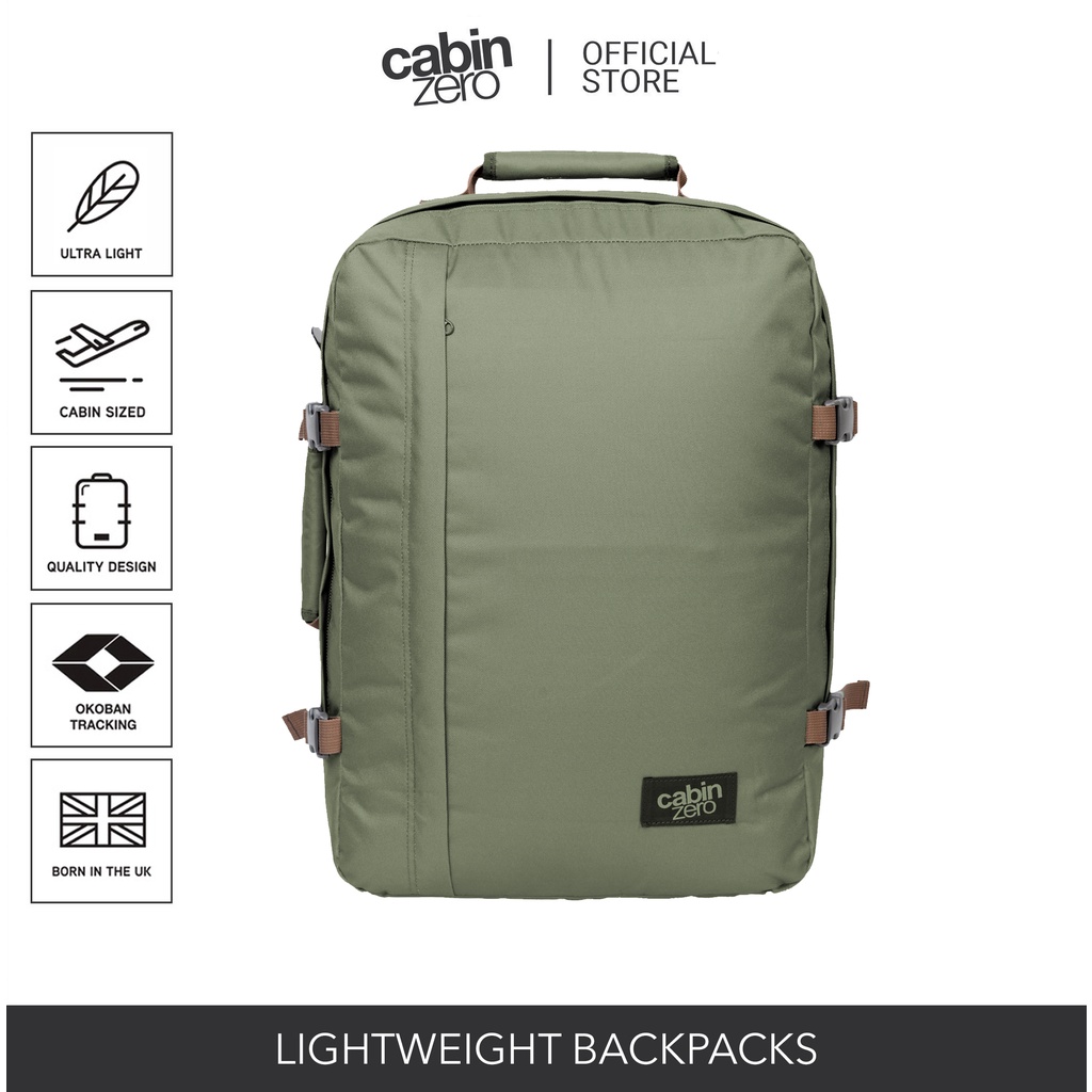 CabinZero Classic 44L Backpack Hand Carry Luggage Travel Bag | Shopee Philippines