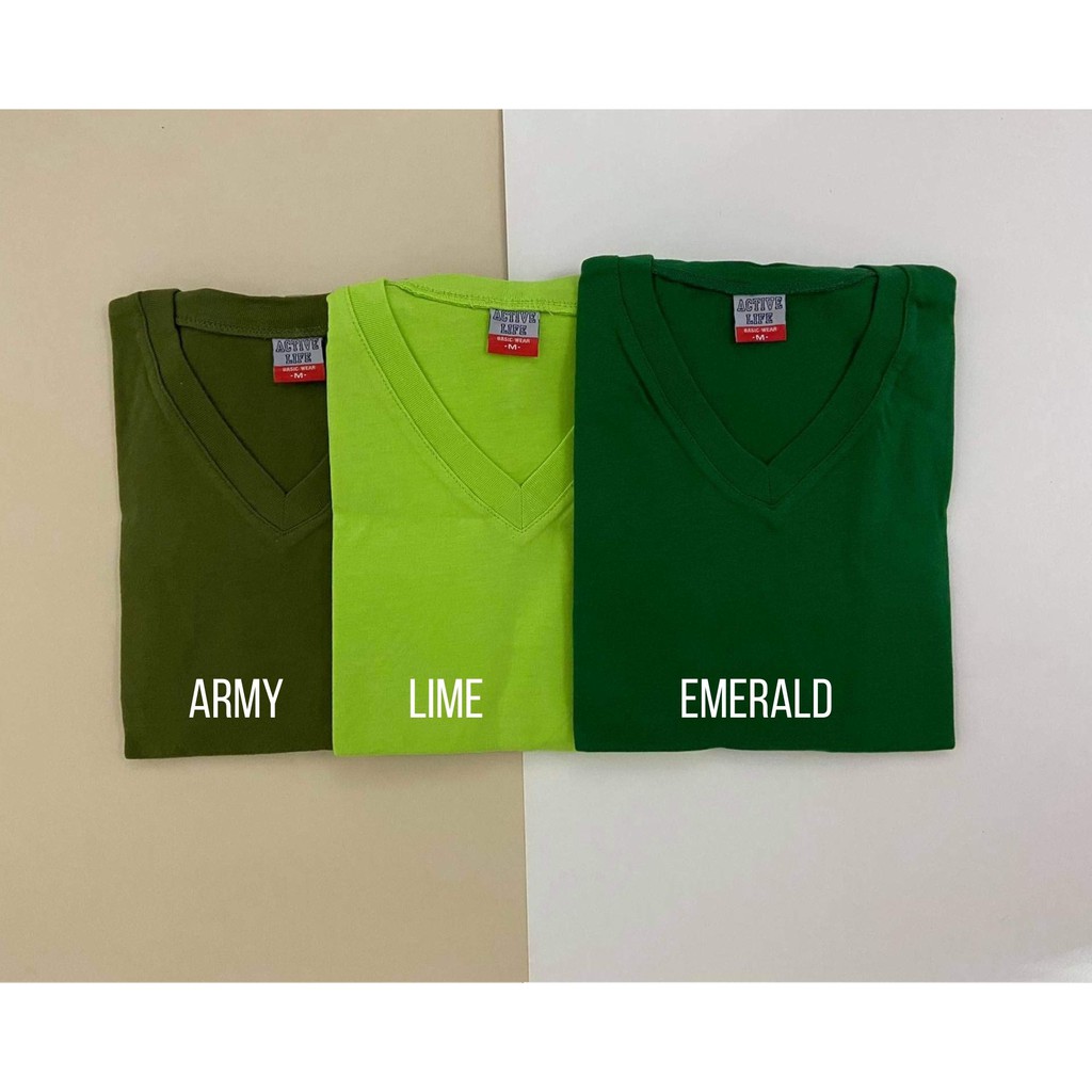 Active Life V-Neck Premium Cotton T-shirt Unisex Tees for Men and Women ...