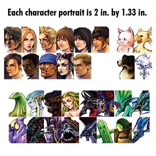Final Fantasy VIII Final Fantasy 8 FF8 Character Portrait Menu Screen ...