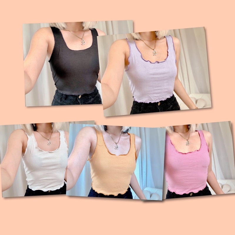REPRO LETTUCE TOP WITH HANGTAG &LABEL | Shopee Philippines