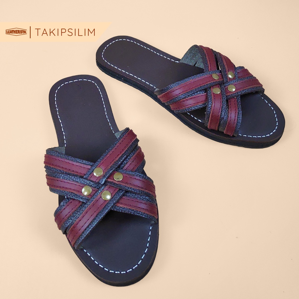 Leatherista Lokal Takipsilim (Alpombra House Leather Slippers for Men ...