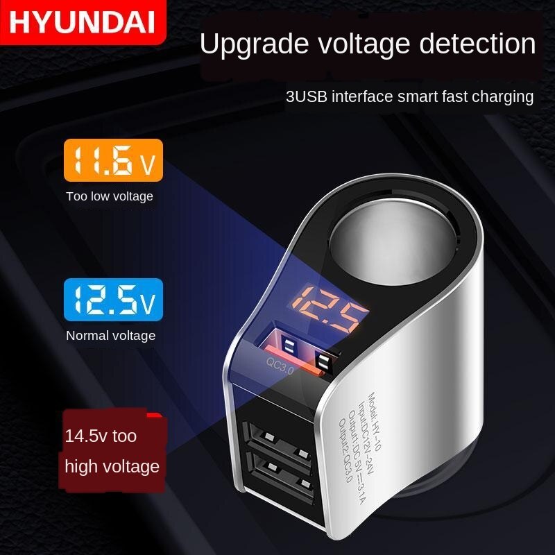Hyundai Car Charger Multi-function USB Adapter Car Electronics ...