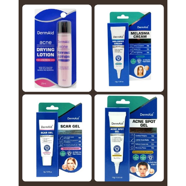 Dermaid Acne Drying Lotion 25Ml/ Acne Spot Gel 10G/ Acne Scar Gel 5G ...