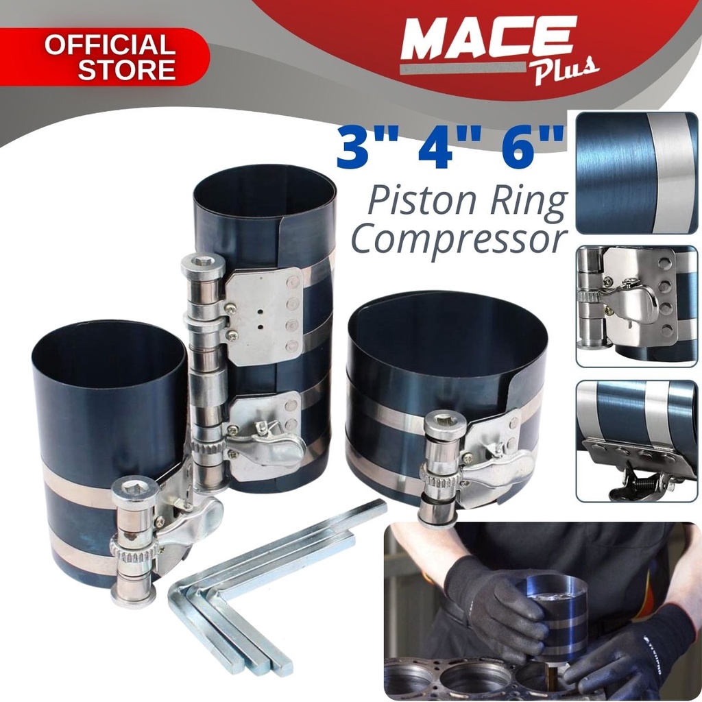 3 4 6 Universal Car Auto Engine Piston Ring Compressor Tool Installer ...