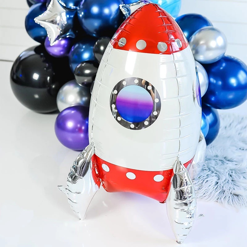 Astronaut 3d Rocket Balloons Aluminum Balloon Outer Space Spaceship ET ...