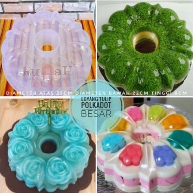 Pudding Pan Mold Agar Agar Ager Jelly Jelli Jelly Flower TULIP LARGE ...