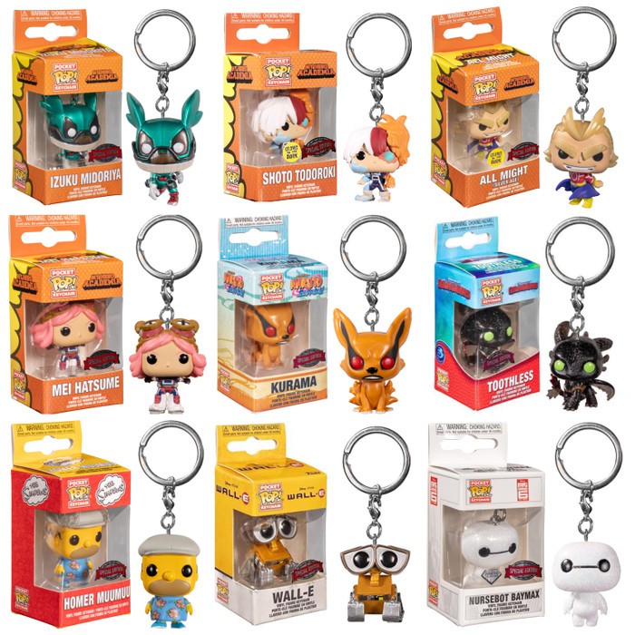 Funko POP! Keychain (Deku, Todoroki, Kurama, Toothless, Baymax, Wall-E ...