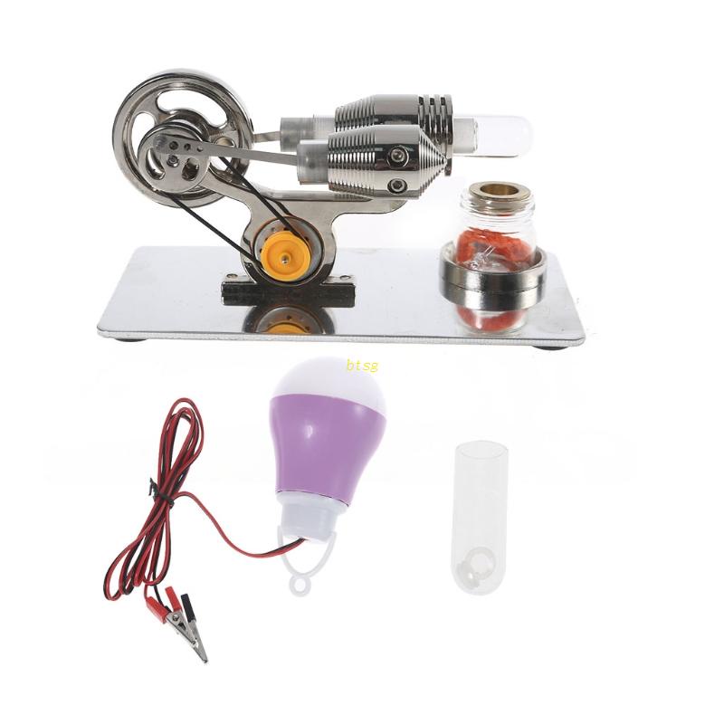 btsg Sterling Engine Model w/LED Electricity Generator Steam Heat ...