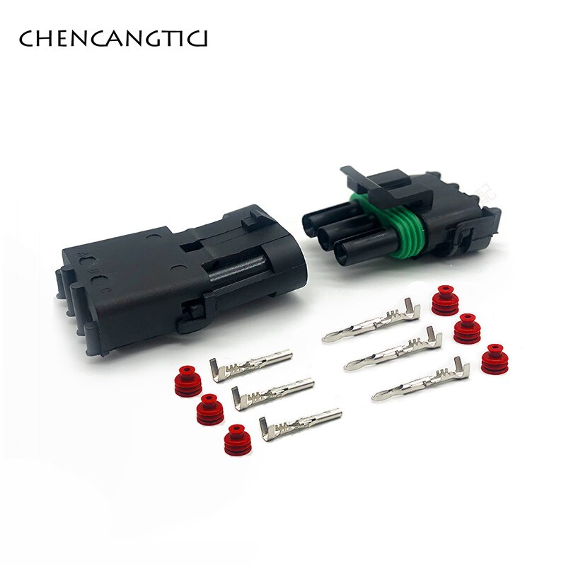 1 Set 3 Pin Delphi Haltech MAP TPS Waterproof Automotive Wire Connector ...