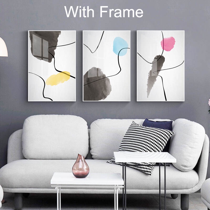 3pcs Set Frame Painting Wall Art Abstract Nordic Style Bedroom Living ...