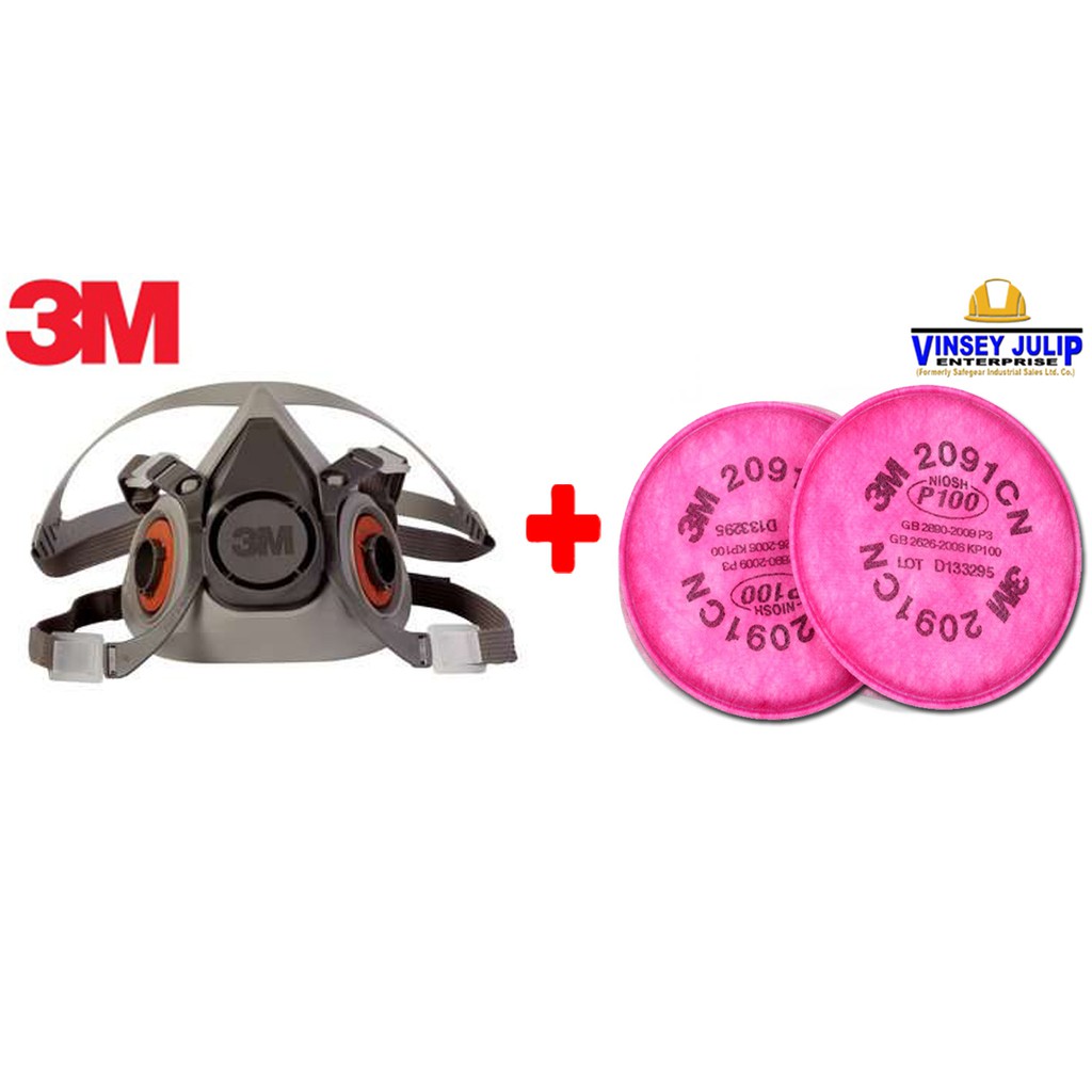 3M 6200 HALF MASK RESPIRATOR WITH 3M 6000 SERIES CARTRIDGE (3M CHINA ...